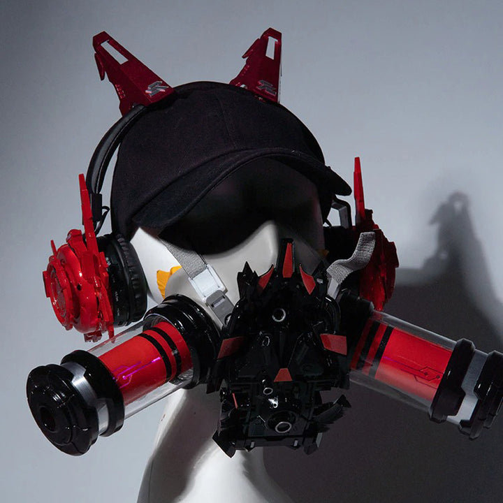 Red Cyberpunk Gas Mask | CYBER TECHWEAR®