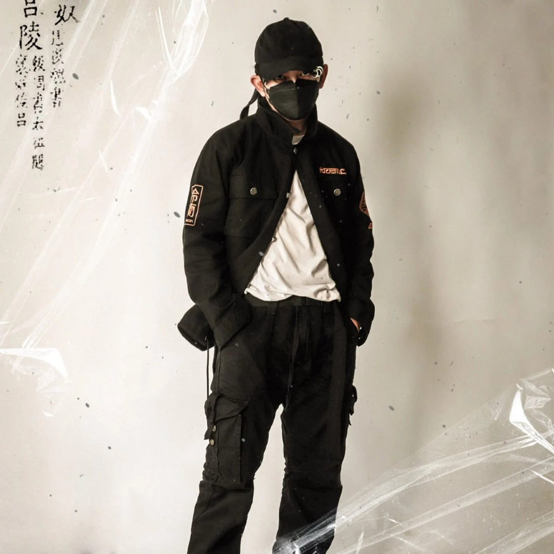 Tech Wear Black Jacket | CYBER TECHWEAR®