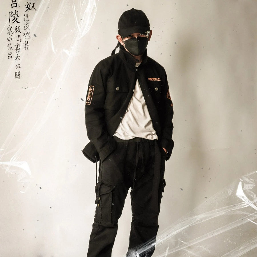 Tech Wear Black Jacket | CYBER TECHWEAR®
