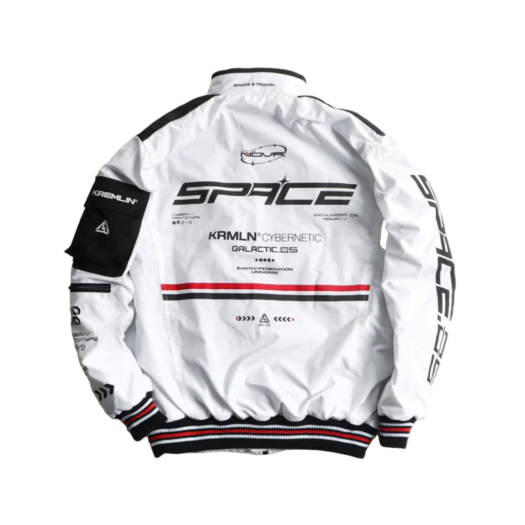 White Cyberpunk Techwear Jacket | CYBER TECHWEAR®