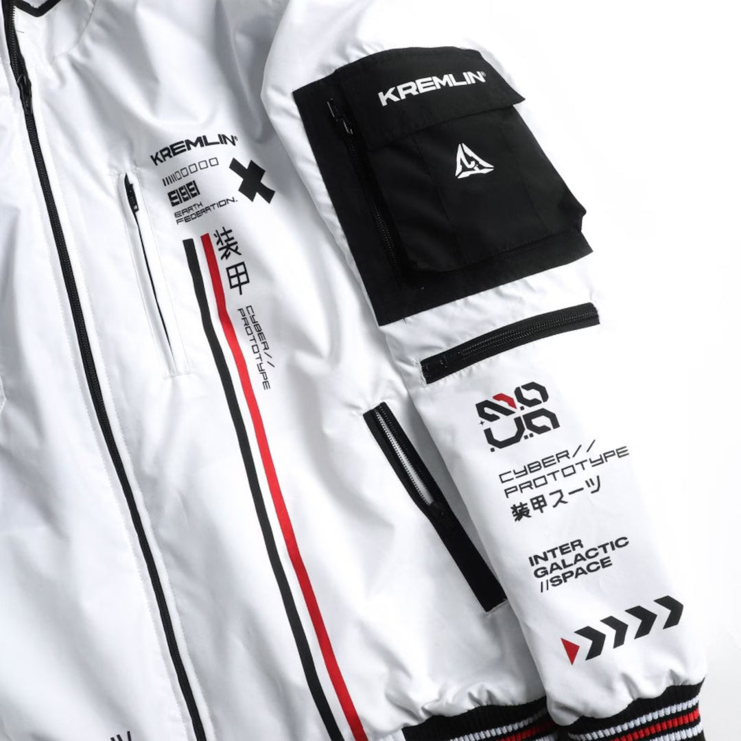 White Cyberpunk Techwear Jacket | CYBER TECHWEAR®