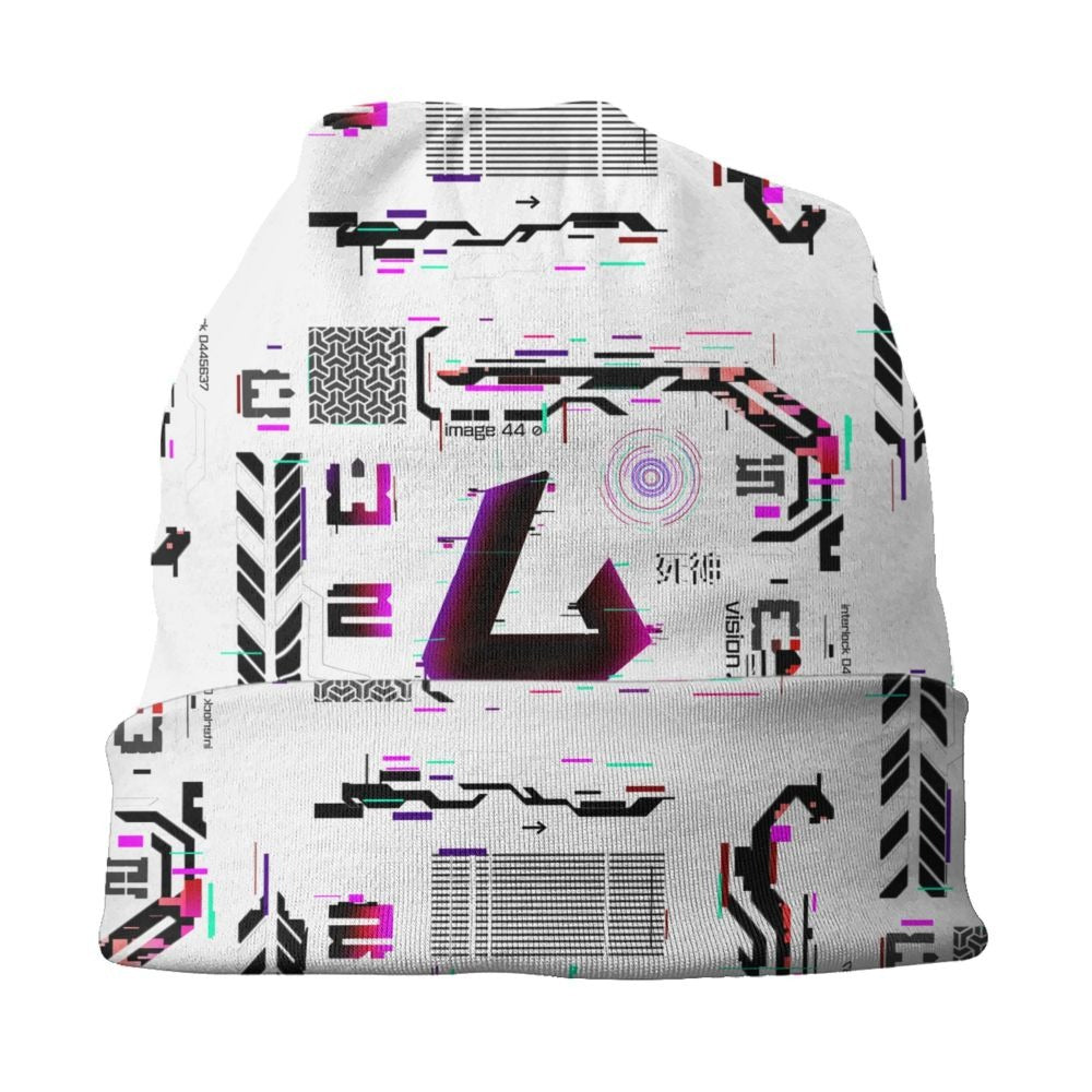 White Purple Techwear Beanie | CYBER TECHWEAR®