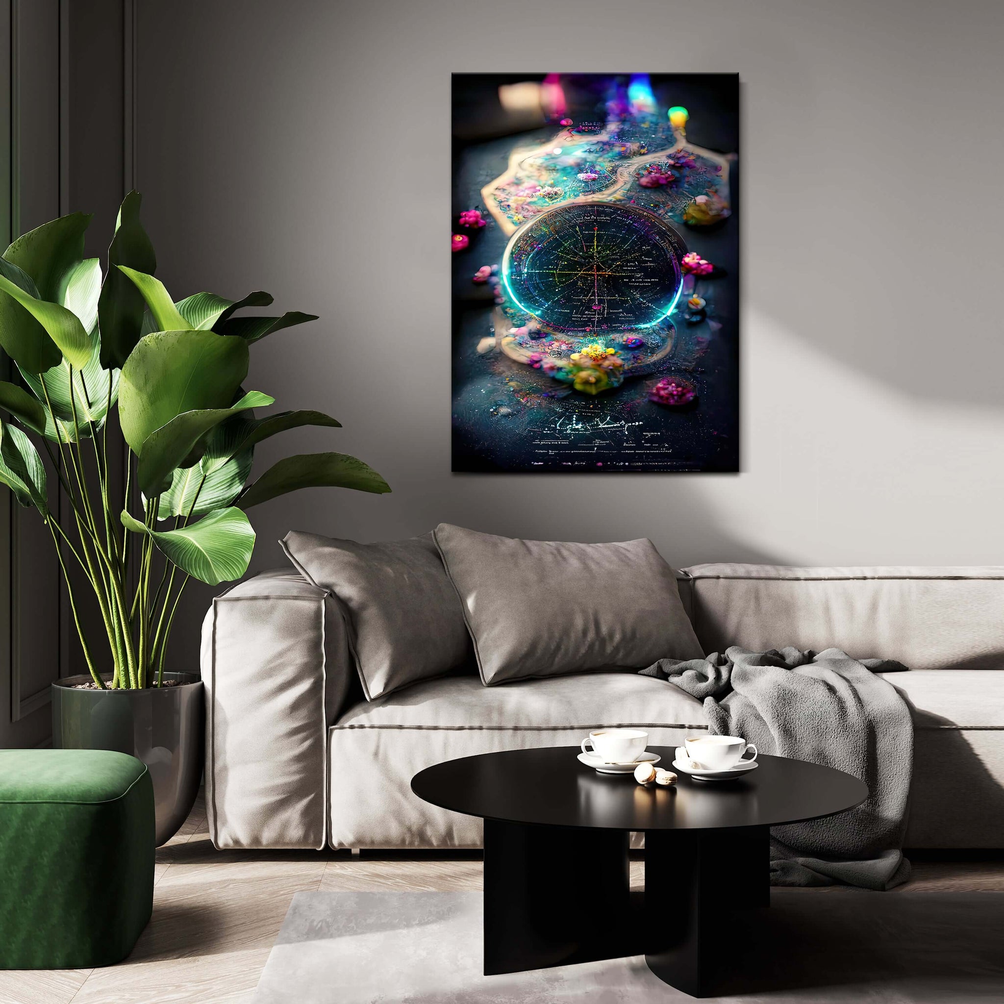 Wormhole Cartography Canvas - Techwear Art | CYBER TECHWEAR®