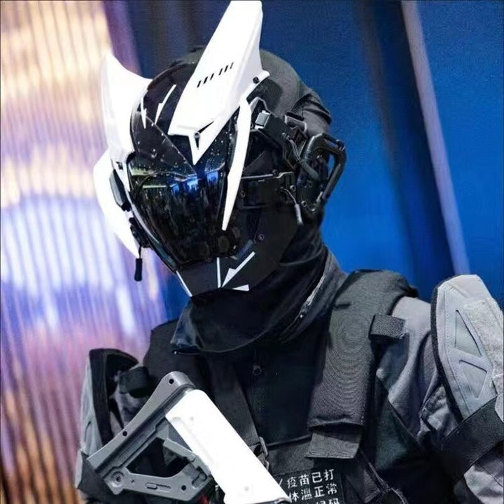 Loading image: Warrior Cyberpunk Helmet | CYBER TECHWEAR®