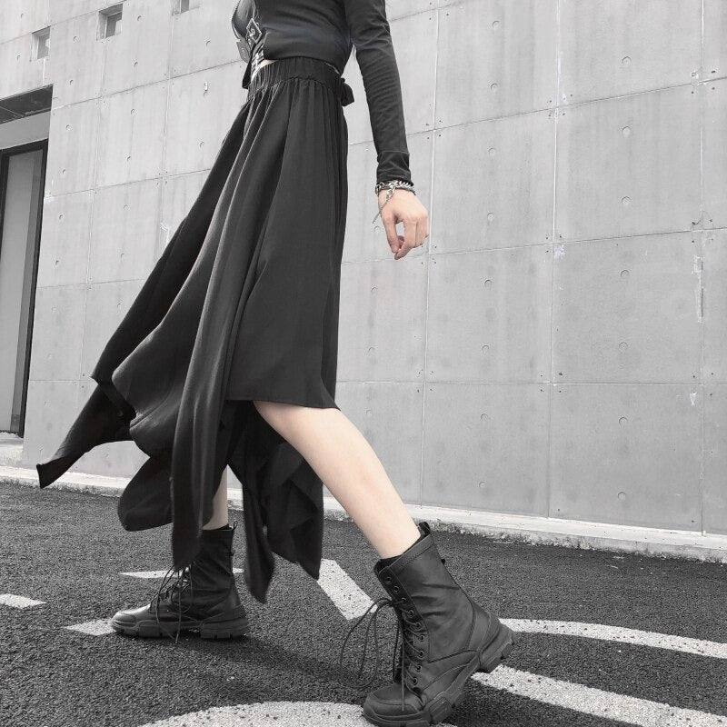 Black Techwear Skirt | CYBER TECHWEAR®