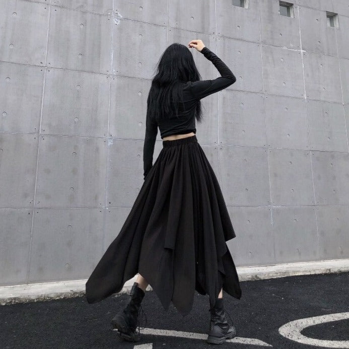 Black Techwear Skirt | CYBER TECHWEAR®