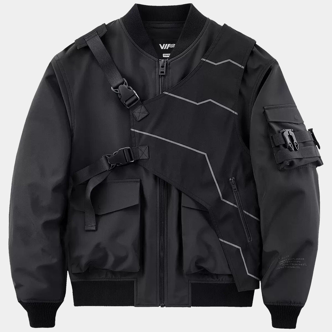 Techwear Jacket With Straps | CYBER TECHWEAR®