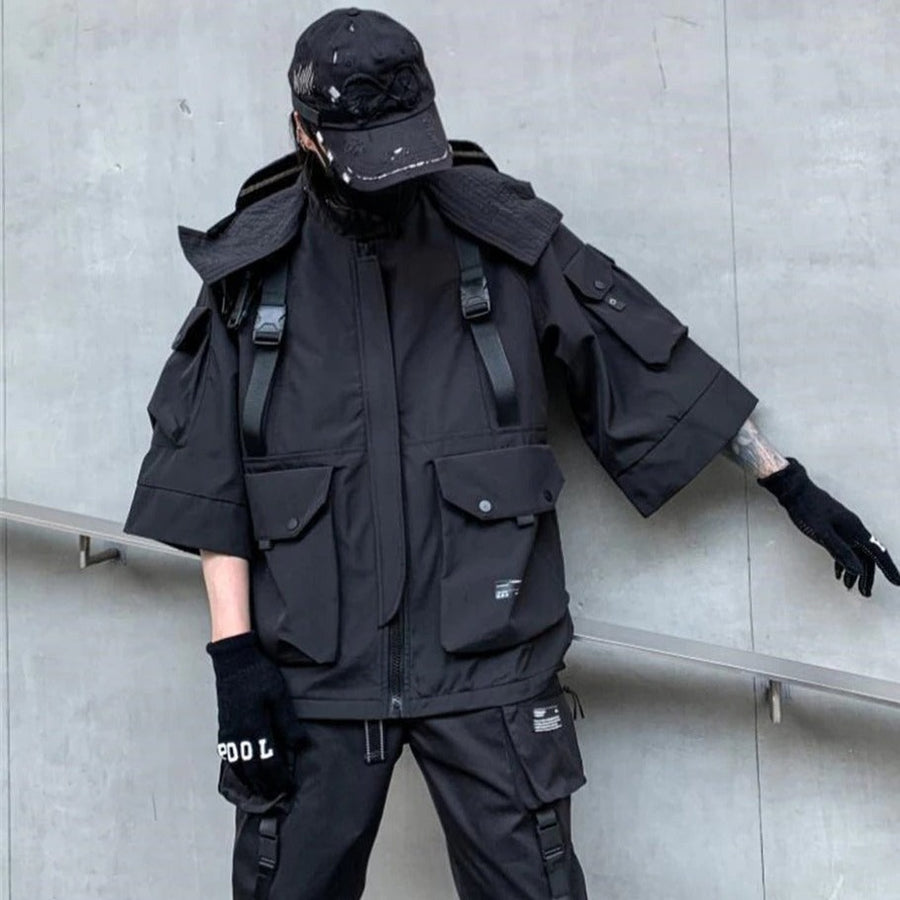 Loading image: Hooded Techwear Jacket