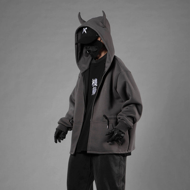 Horn Techwear Jacket Grey | CYBER TECHWEAR®