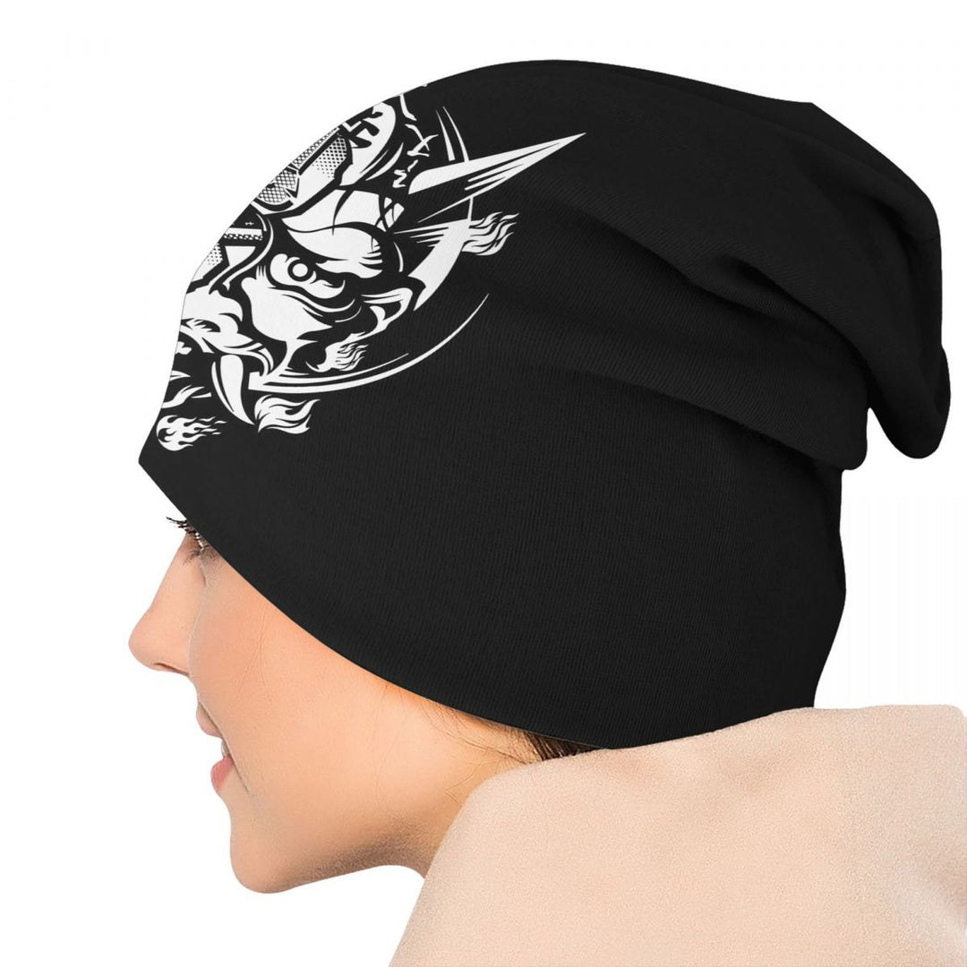 Black Oni Techwear Beanie | CYBER TECHWEAR®