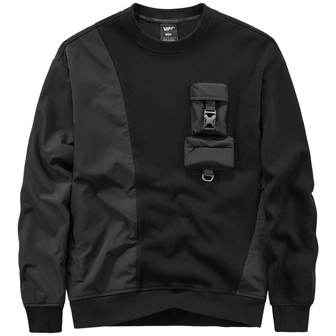 Black Sweatshirt Techwear | CYBER TECHWEAR®