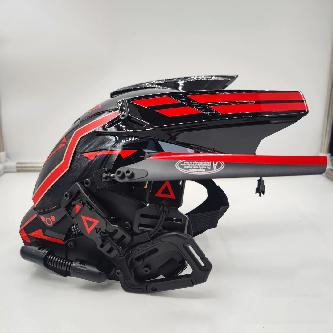 Red Cyberpunk Helmet | CYBER TECHWEAR®