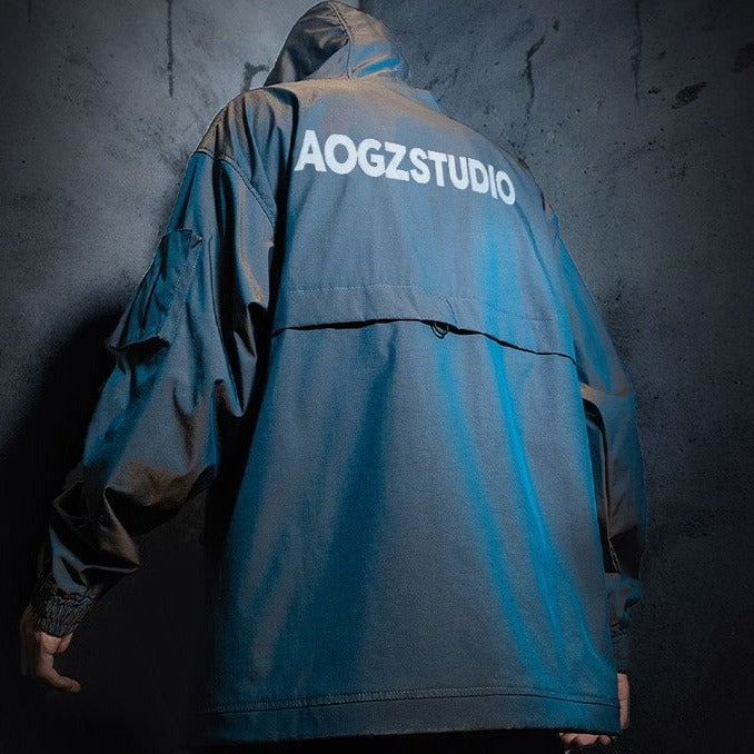 Reflective Techwear Windbreaker | CYBER TECHWEAR®