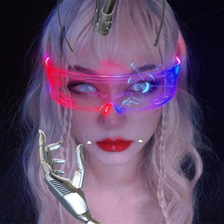 Cyberpunk Techwear LED Glasses | CYBER TECHWEAR®