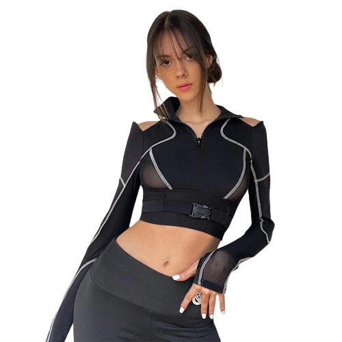 Grunge Techwear Crop Top | CYBER TECHWEAR®