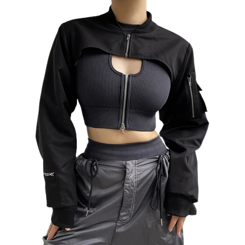 Cropped Techwear Jacket