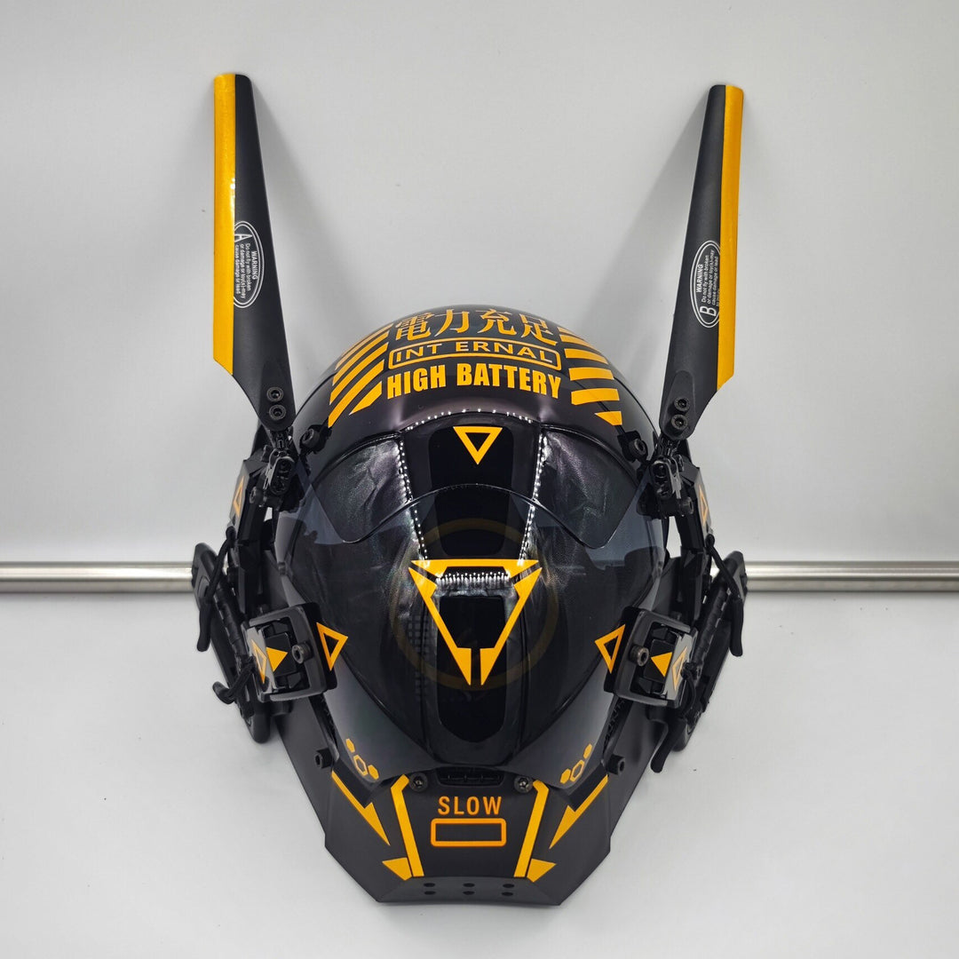 Yellow Cyberpunk Helmet | CYBER TECHWEAR®